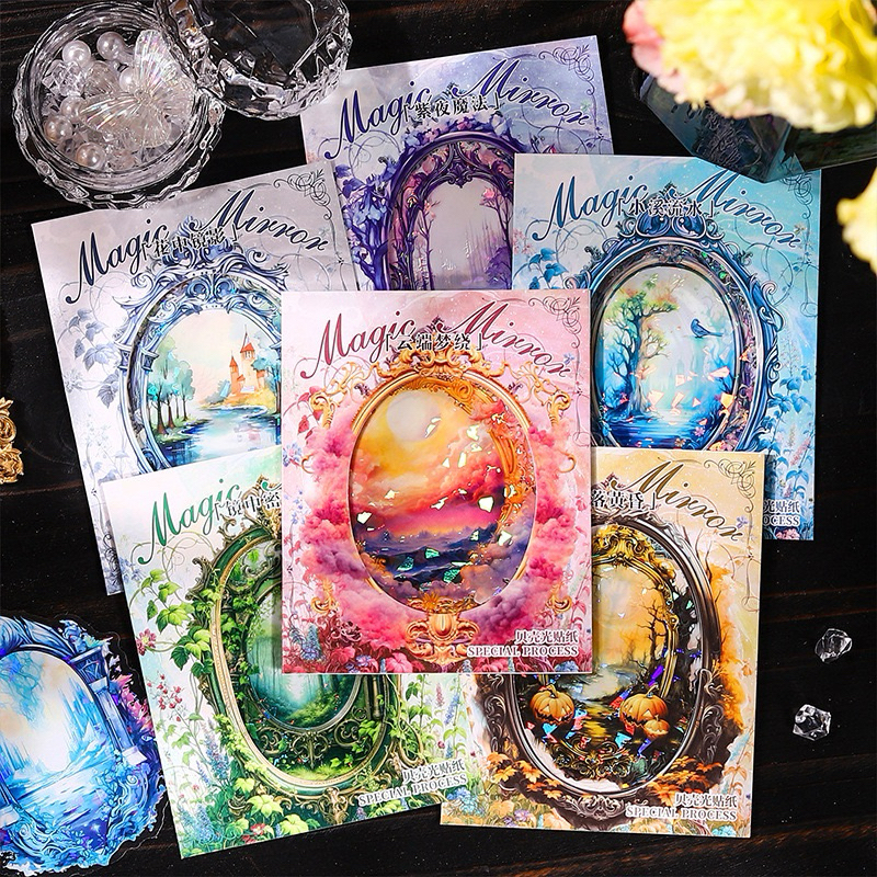 Jual (3EC) sticker transparan hologram magic mirror kaca cermin ajaib ...