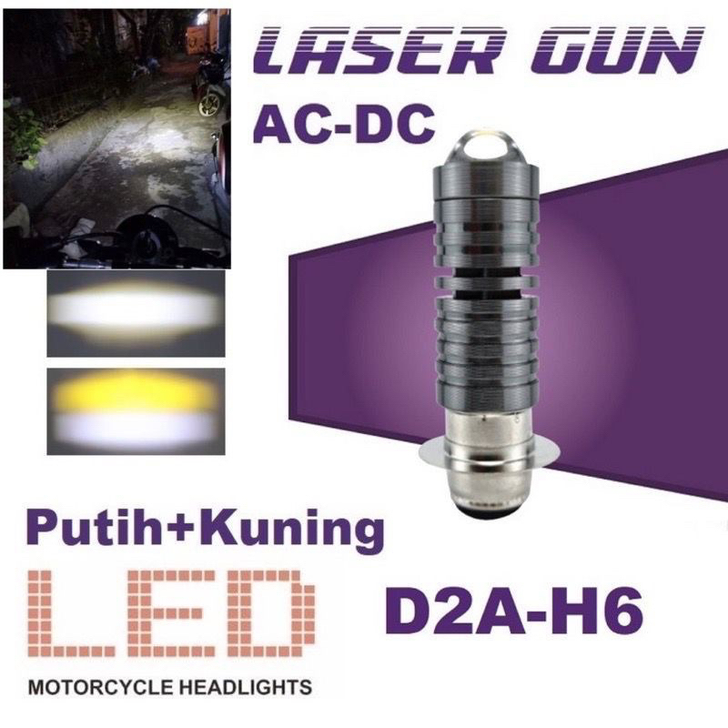 Jual LAMPU AC Dc Lampu LED Utama Depan 2 Led Motor DAN H4 ACDC dan ...