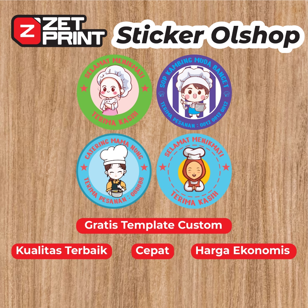 Jual Cetak Stiker Vinyl Karakter Bulat Custom Anti Air Logo Brand ...
