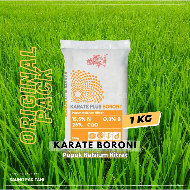 Jual PUPUK MEROKE KARATE PLUS BORONI 1 KG KEMASAN PABRIK KALSIUM NITRAT ...