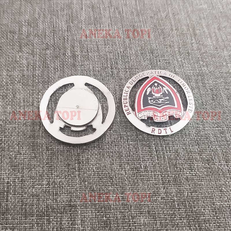 Jual Pin RDTL Model Bulat Collar Pin Timor Leste Pin Bros Logo RDTL ...