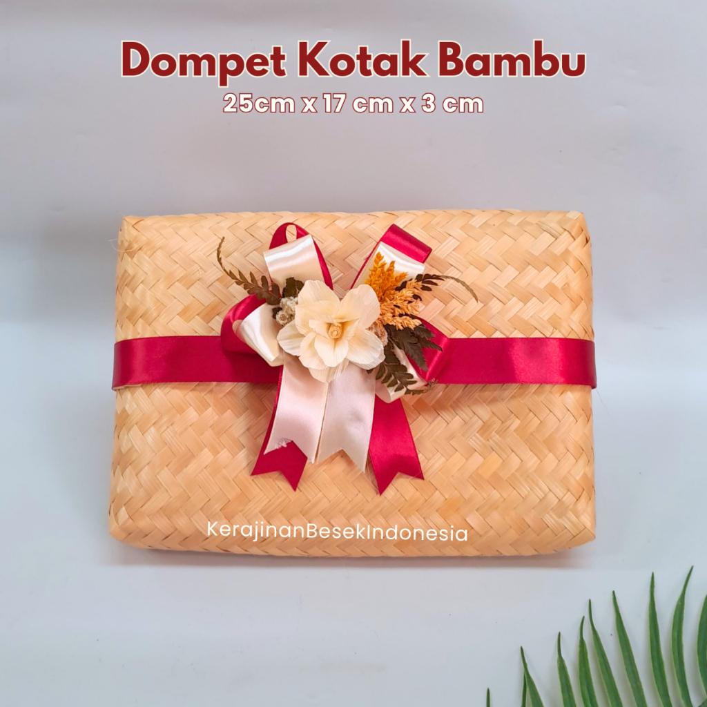 Jual DOMPET ANYAMAN BAMBU KOTAK L 25cmx17cm NATURAL Clutch bag ...