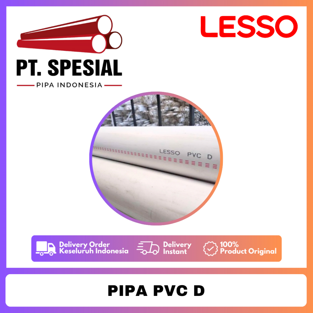 Jual Pipa PVC D Standard Lesso 2 inch / Pipa PVC Lesso - 09 | Shopee ...