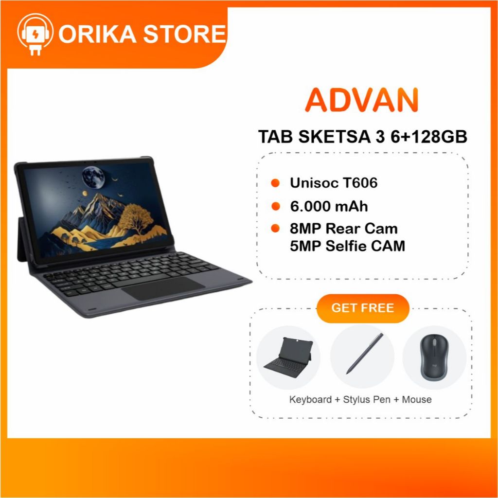 Jual Advan Tablet Sketsa 3 6+128GB Grey Full Set Garansi Resmi | Shopee ...