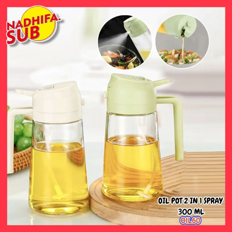 Jual BOTOL MINYAK GORENG 2 IN 1 SPRAY 300 ML SEMPROT OIL SPRAY | Shopee ...