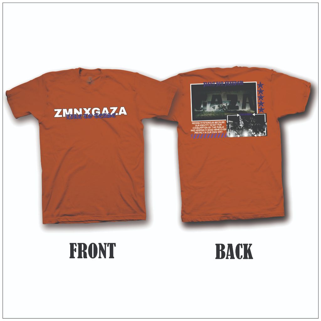 Jual KAOS ZMN X GAZA ORIGINAL COTTON COMBED 30S | Shopee Indonesia