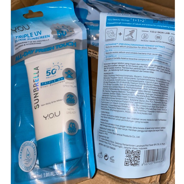 Jual YOU SUNBRELLA DAILY DEFENSE SUNSCREEN SERUM ORIGINAL | YOU SUNBRELLA TRIPLE UV ELIXIR ...