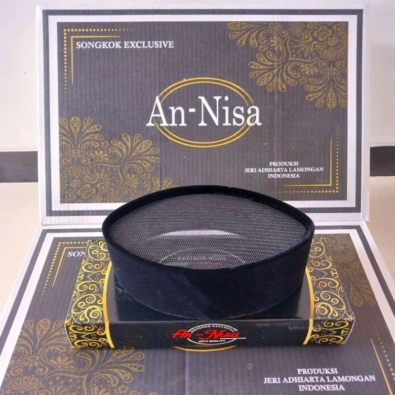 Jual Songkok Peci Kopiah Kopeah Kopyah Hitam Full ac an nisa Premium ...