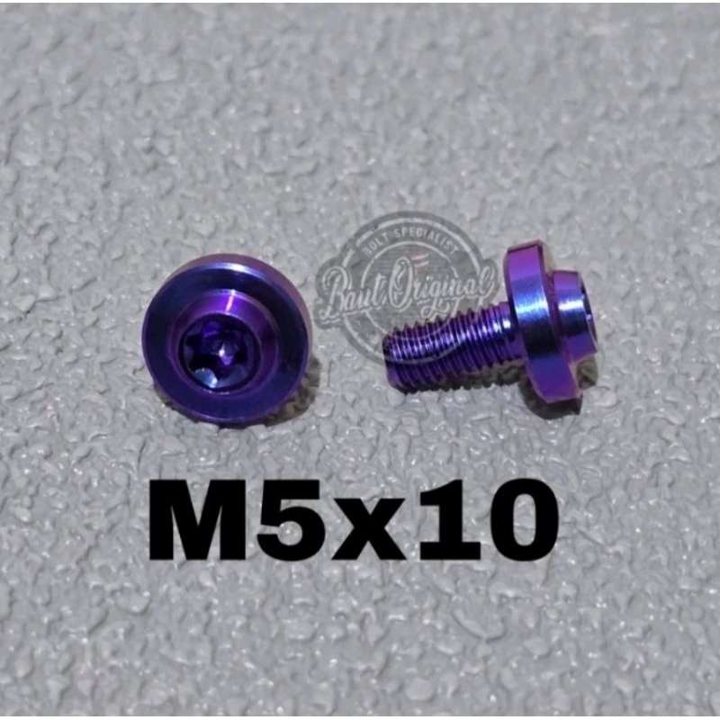 Jual Baut M5x10 Drat 8 panjang 1cm titanium | Shopee Indonesia