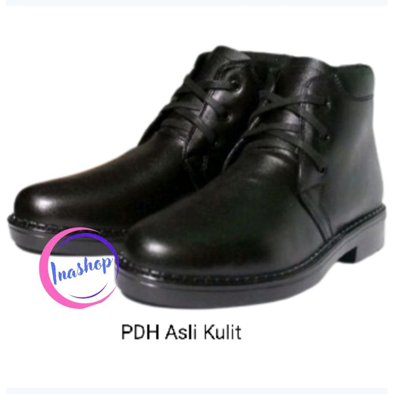 Jual Sepatu PDH Pria Asli Kulit Tali Lubang 3 | Shopee Indonesia