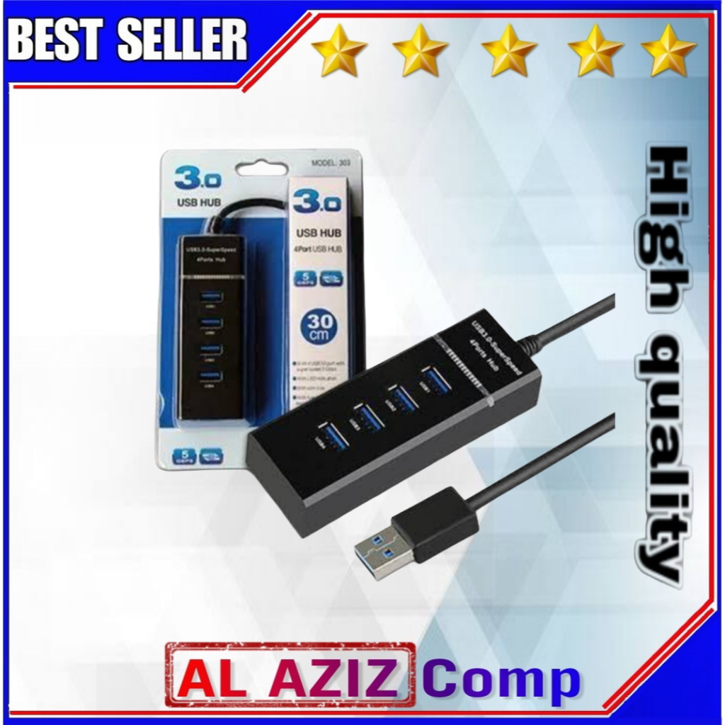 Jual HUB USB 3.0 1-4 Port Panjang Kabel 1,2m | Shopee Indonesia