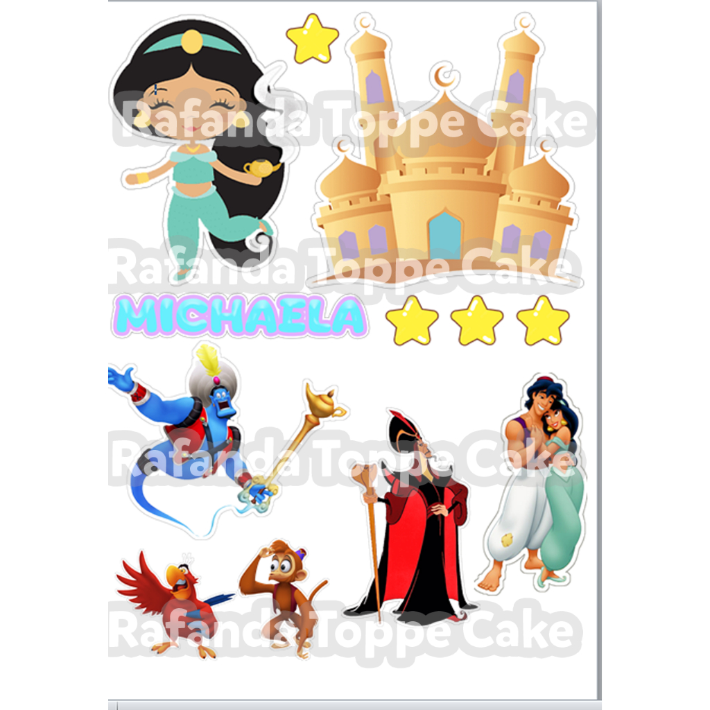 Jual Topper kue ulang tahun toper hiasan ultah aladin princess yasmin ...