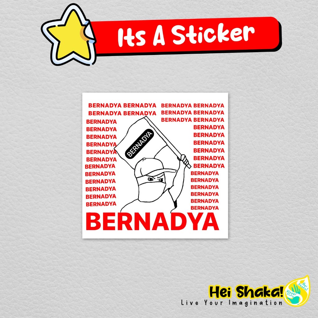 Jual Stiker Bernadya Support Flag Sticker Vinyl Musik Bahan Anti Air ...