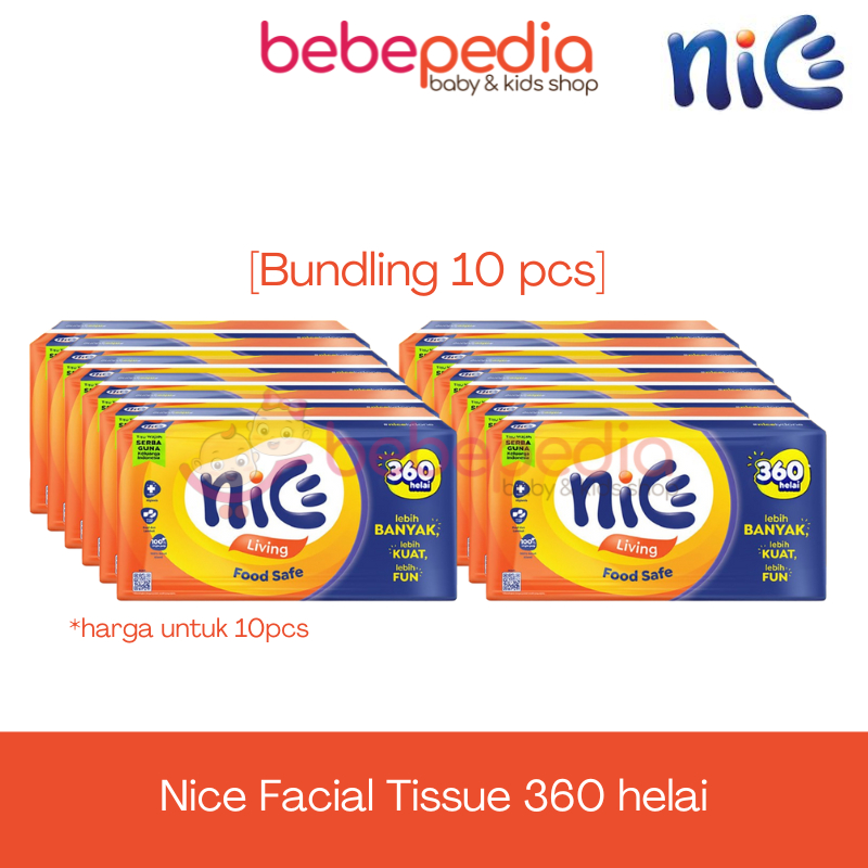 Jual [ BUNDLING 10 / 5 PCS ] Nice Facial Tissue 2ply 180 sheet | Shopee ...