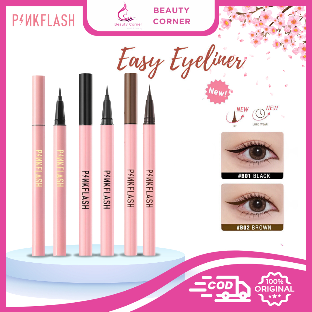 Jual PinkFlash Waterproof Easy Eyeliner PF-E01 | Shopee Indonesia