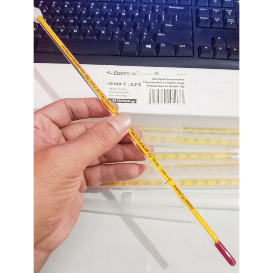Jual Thermometer Suhu BBM Bensin Solar Range -10 +60 Ketelitian 0,5 C Partial Immersion 76 mm ...
