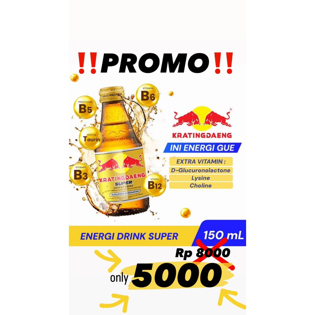 Jual Kratingdaeng Super Minuman Energi Botol 150 ml | Shopee Indonesia