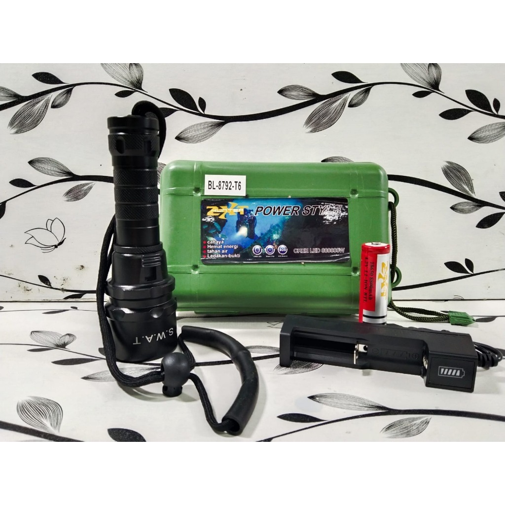 Jual Senter Selam Police ZXT 8792 T6 (880000W) | Shopee Indonesia