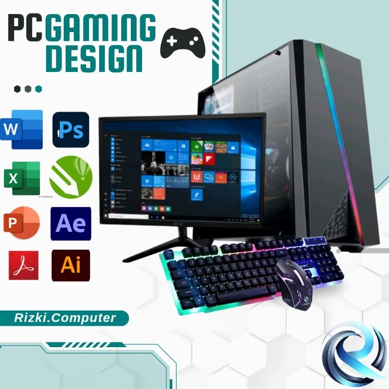 Jual PC Gaming Fullset core i5 RAM 8GB VGA 2GB LED 19" | Shopee Indonesia