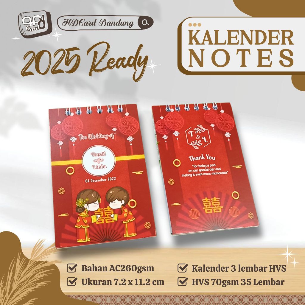 Jual Kalender Notes Souvenir Notebook Nikah Khitan Ultah Seminar ...