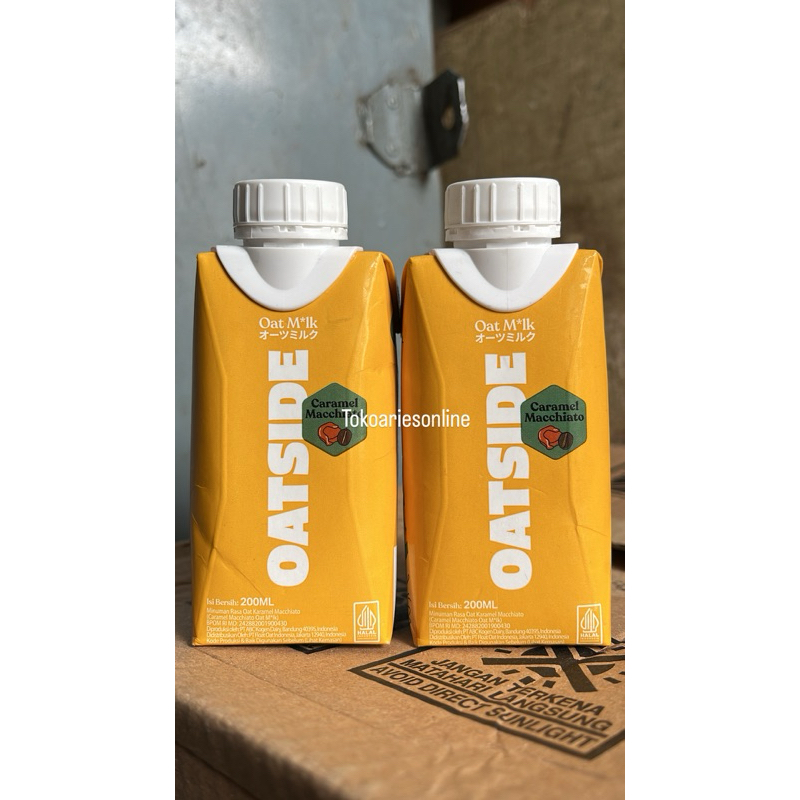 Jual BARU CARAMEL MACHIATO Oatside Oat M*lk 200ml STRAW | Shopee Indonesia