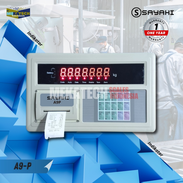 Jual Monitor / Indikator Kepala Timbangan + Printer Jembatan Timbang Digital Sayaki A9P | Shopee ...