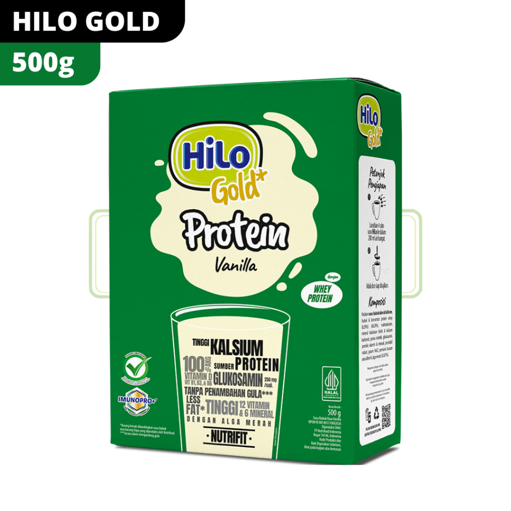Jual HiLo Gold Vanilla 500g - Susu Tinggi Kalsium Lebih Rendah Lemak ...