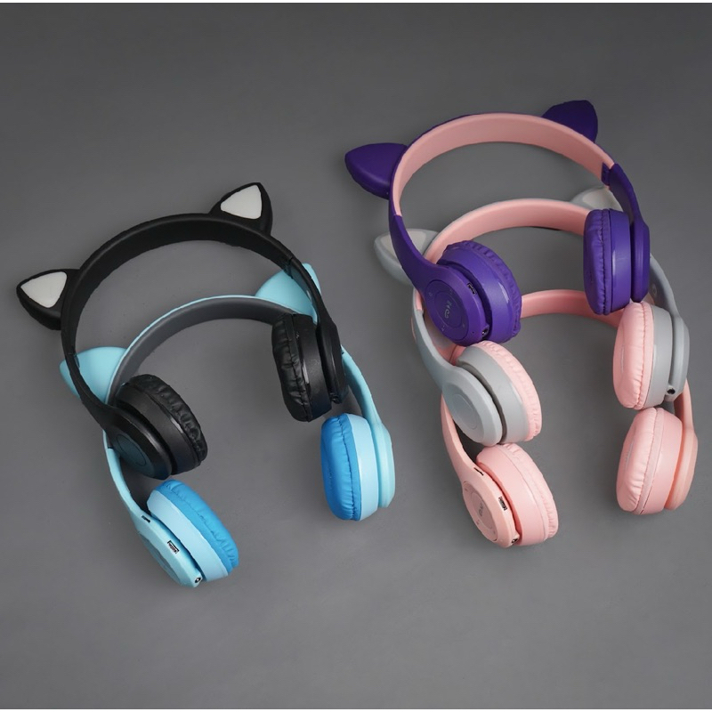 Jual NANG - P47M Headphone Headset Bluetooth Gaming Cat Ears Wireless ...