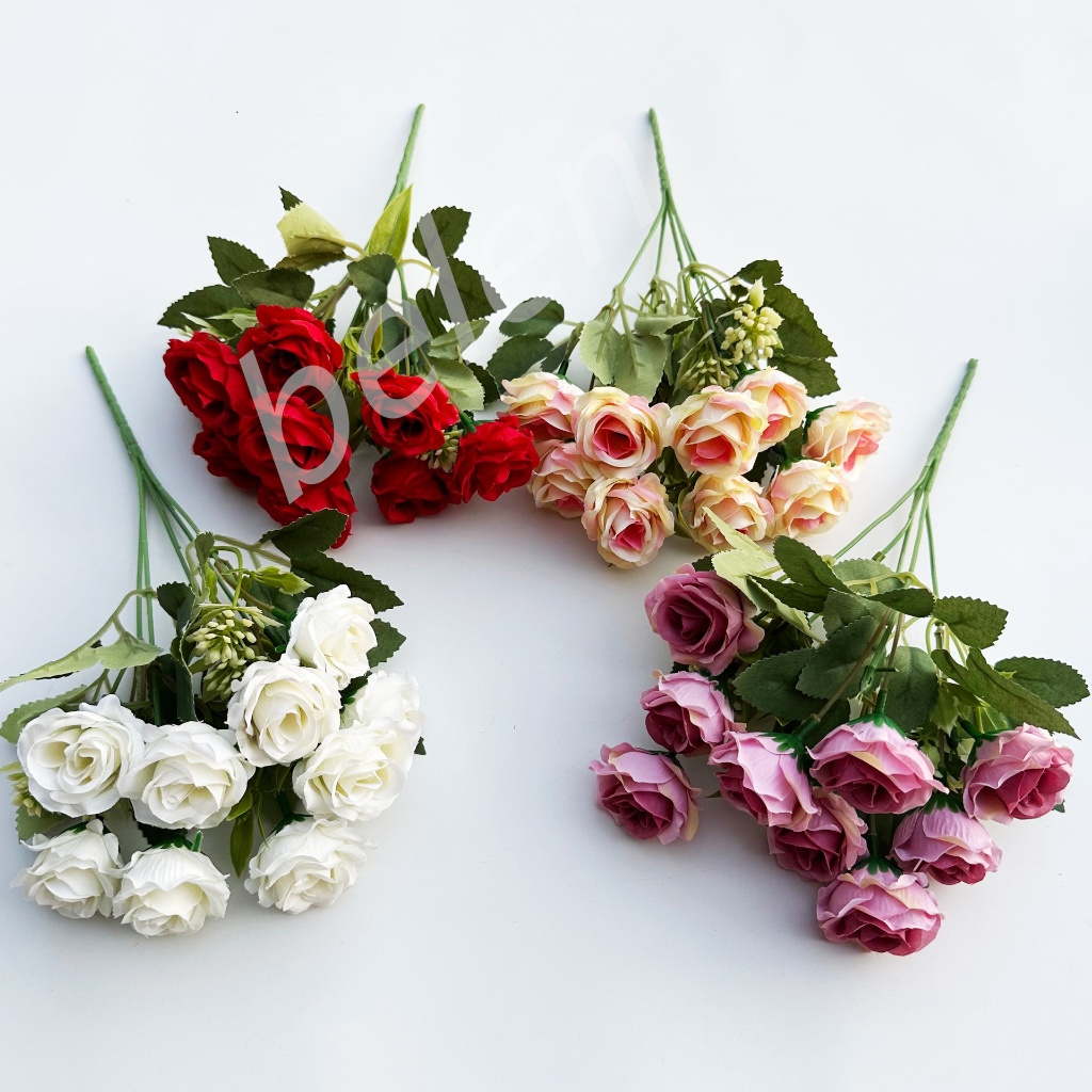 Jual Bunga Mawar Rose Cabang 9 kepala F73 | Shopee Indonesia