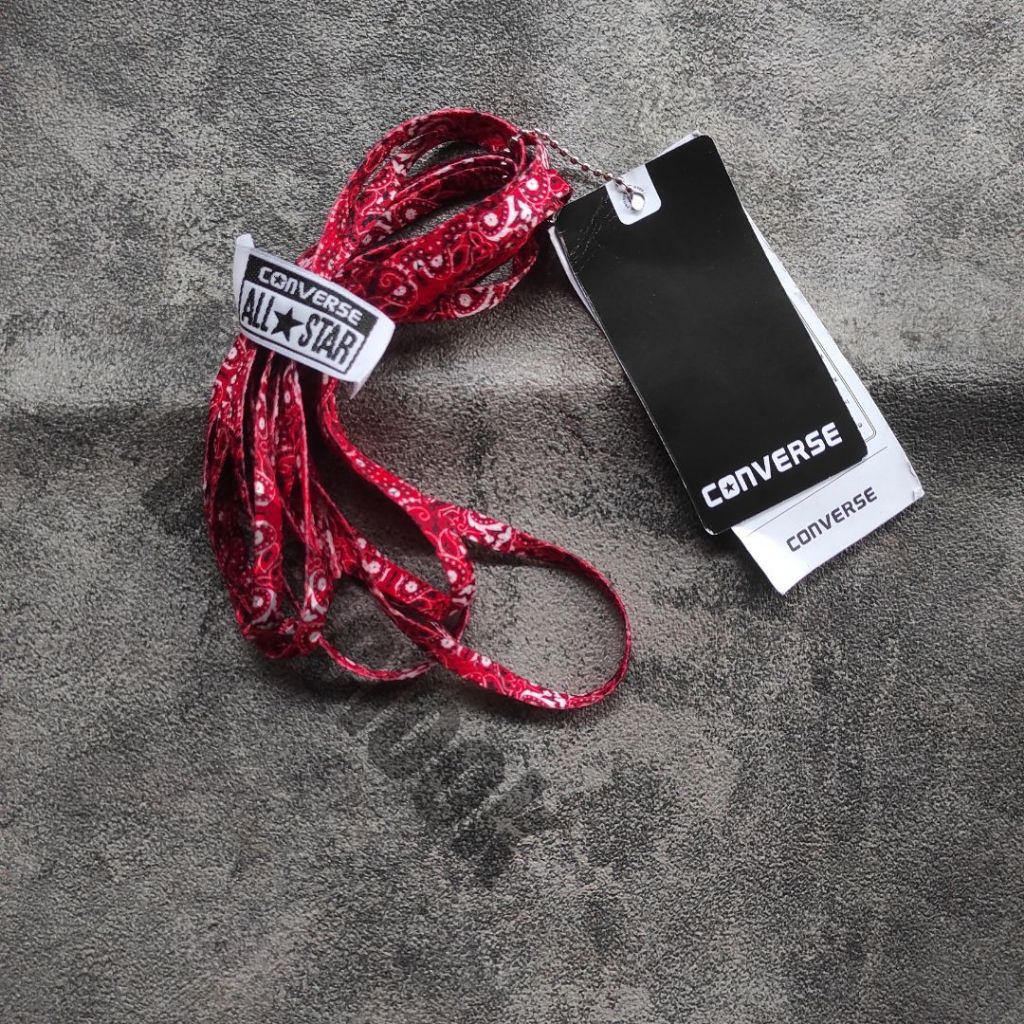 Jual TALI SEPATU CONVERSE 70S MERAH MOTIF FLAT PIPIH SHOELACES / TALI ...