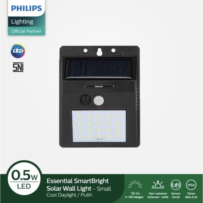 Jual Philips Essential SmartBright Solar Wall Light 0.5W | Shopee Indonesia