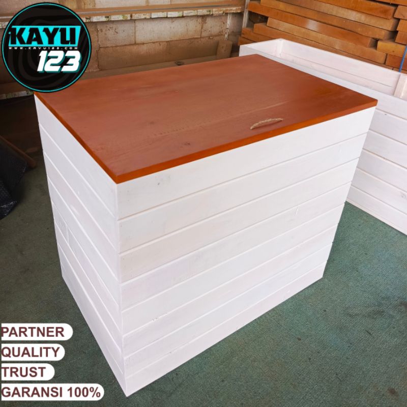 Jual Wooden Crate 80x50x70 cm Kotak Kayu Storage Box Kayu Tempat ...