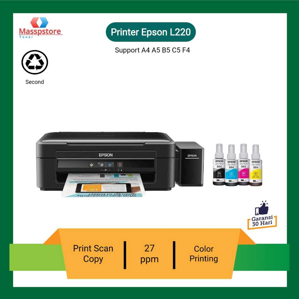 Jual Printer Epson L220 inkjet Print scan copy multifungsi | Shopee ...