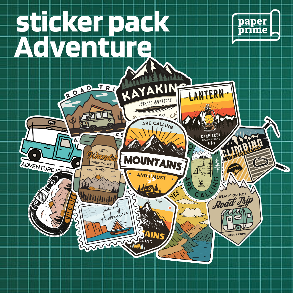 Jual Sticker Pack Travel Adventure Road Trip Waterproof | Stiker ...
