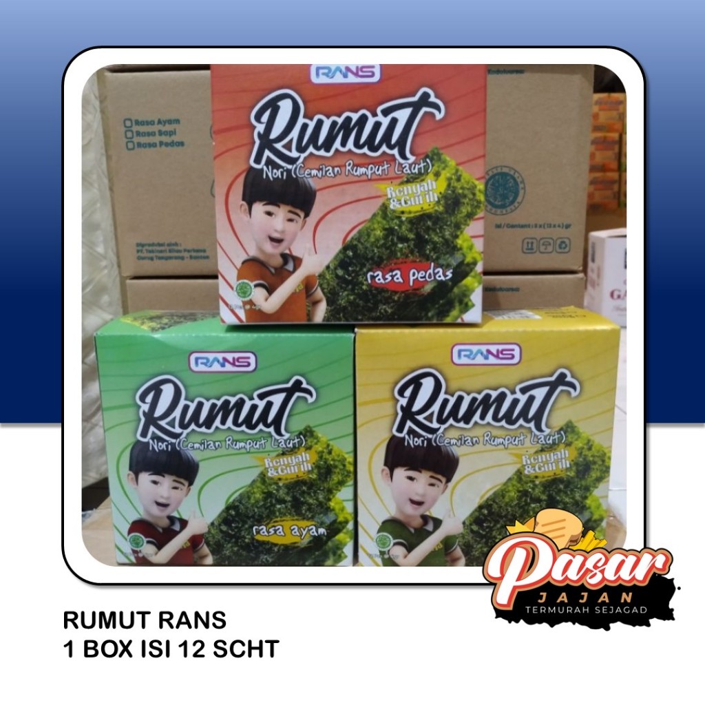 Jual Cemilan Rumput Laut Rumut 1 Box Isi 12 | Shopee Indonesia