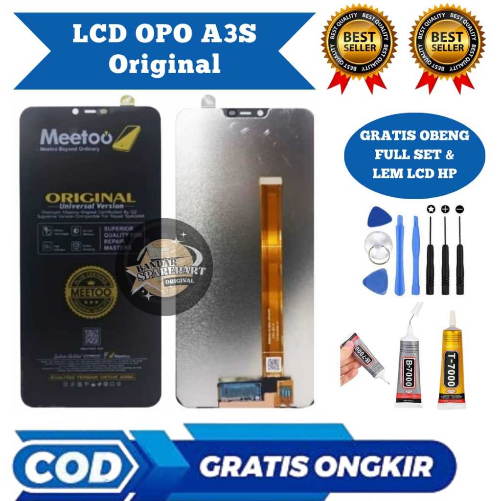 Jual Lcd touchscreen OPPO A3S Original meetoo / Lcd OPPO A3S Original ...