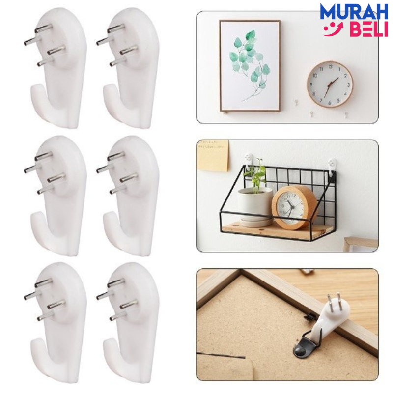 Jual MB Gantungan Paku Dinding Tanpa Bor Wall Hook Kaitan Paku Bingkai ...