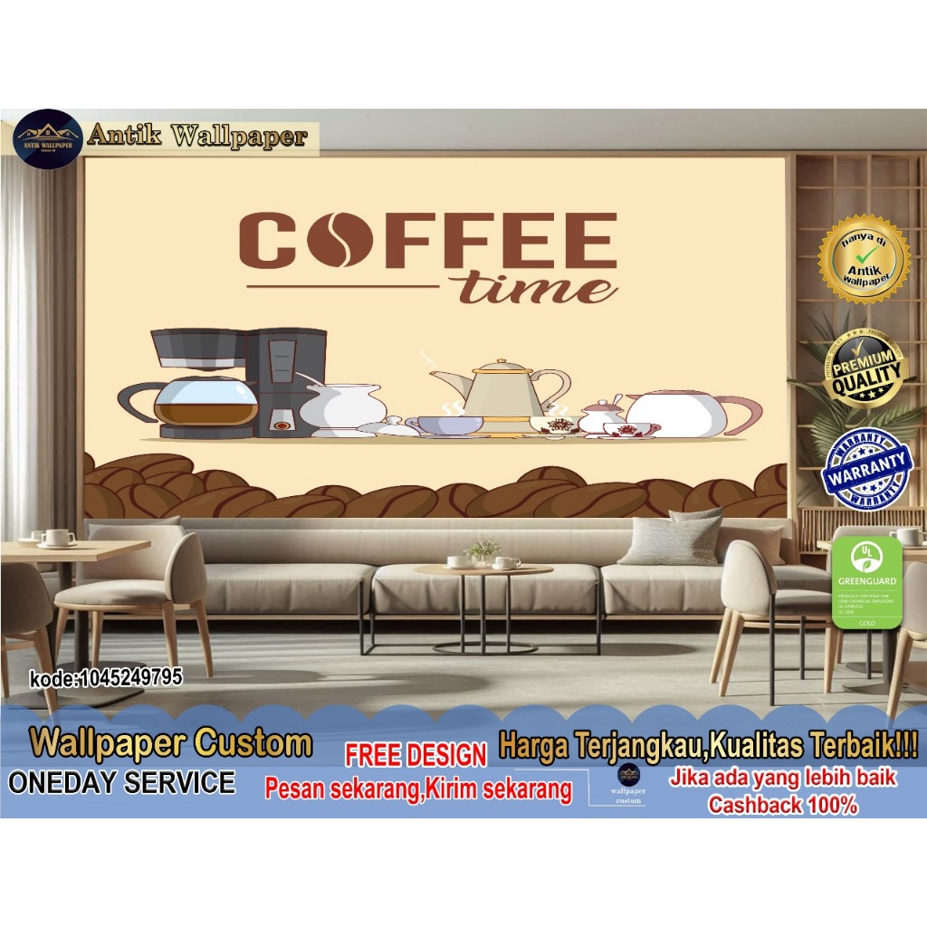 Jual Wallpaper & Wallstiker Custom 3D Tema Caffe | Coffe | Ruang Bisnis ...
