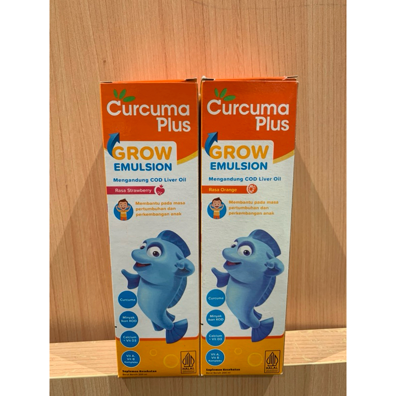 Jual CURCUMA PLUS GROW EMULSION RASA JERUK & STRAWBERRY 200ML | Shopee ...
