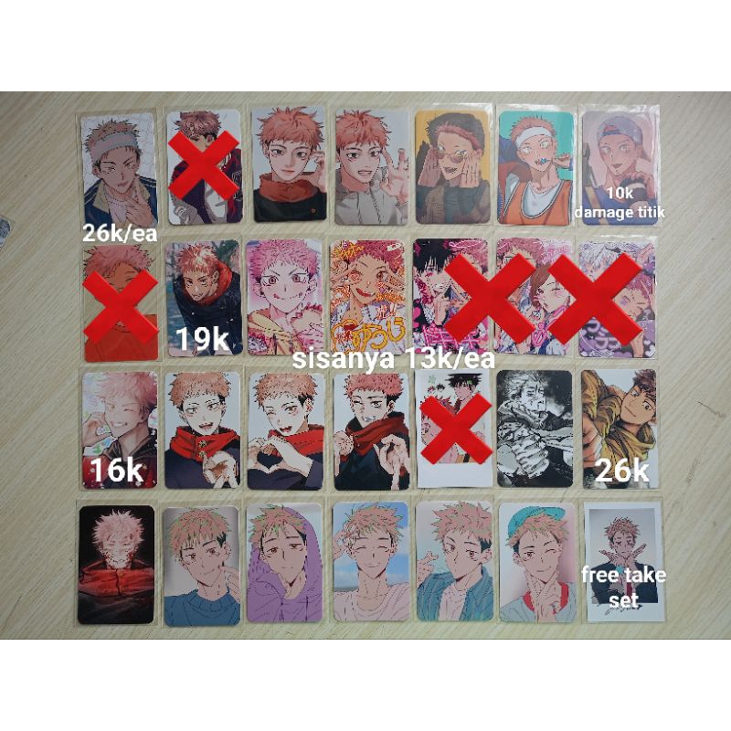 Jual (BACA DESKRIPSI) PHOTOCARD PC JUJUTSU KAISEN JJK ITADORI YUUJI ...