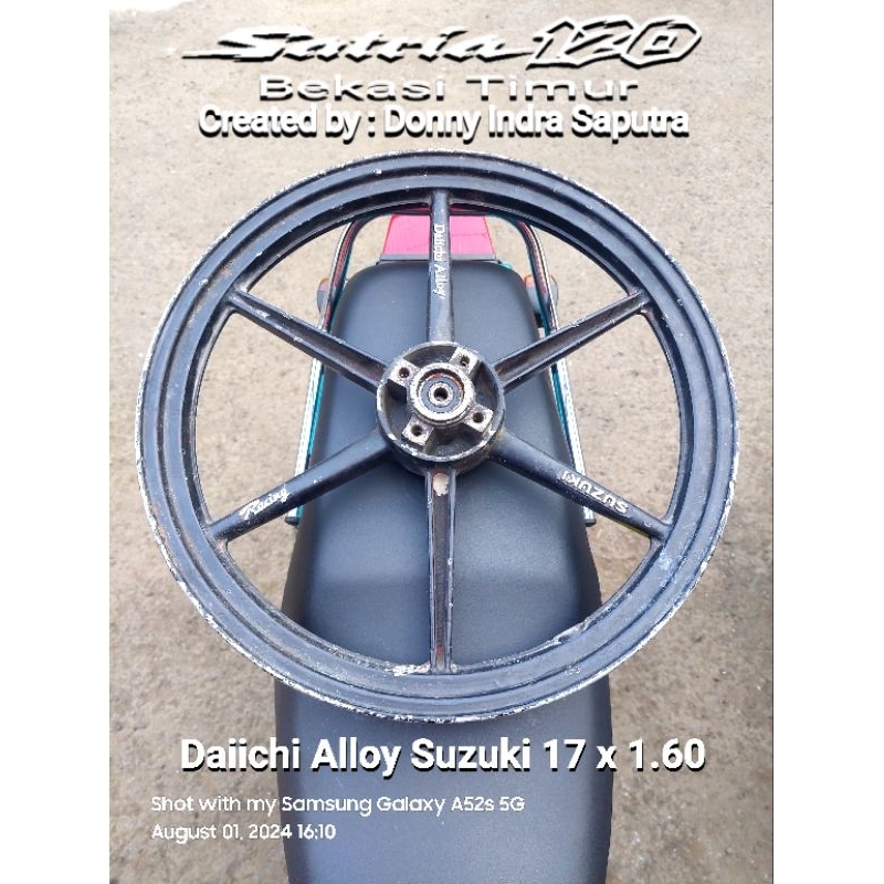 Jual Velg Daiichi Alloy Suzuki Satria 2Tak 120R Lumba Hiu LSCM RGS RGV ...