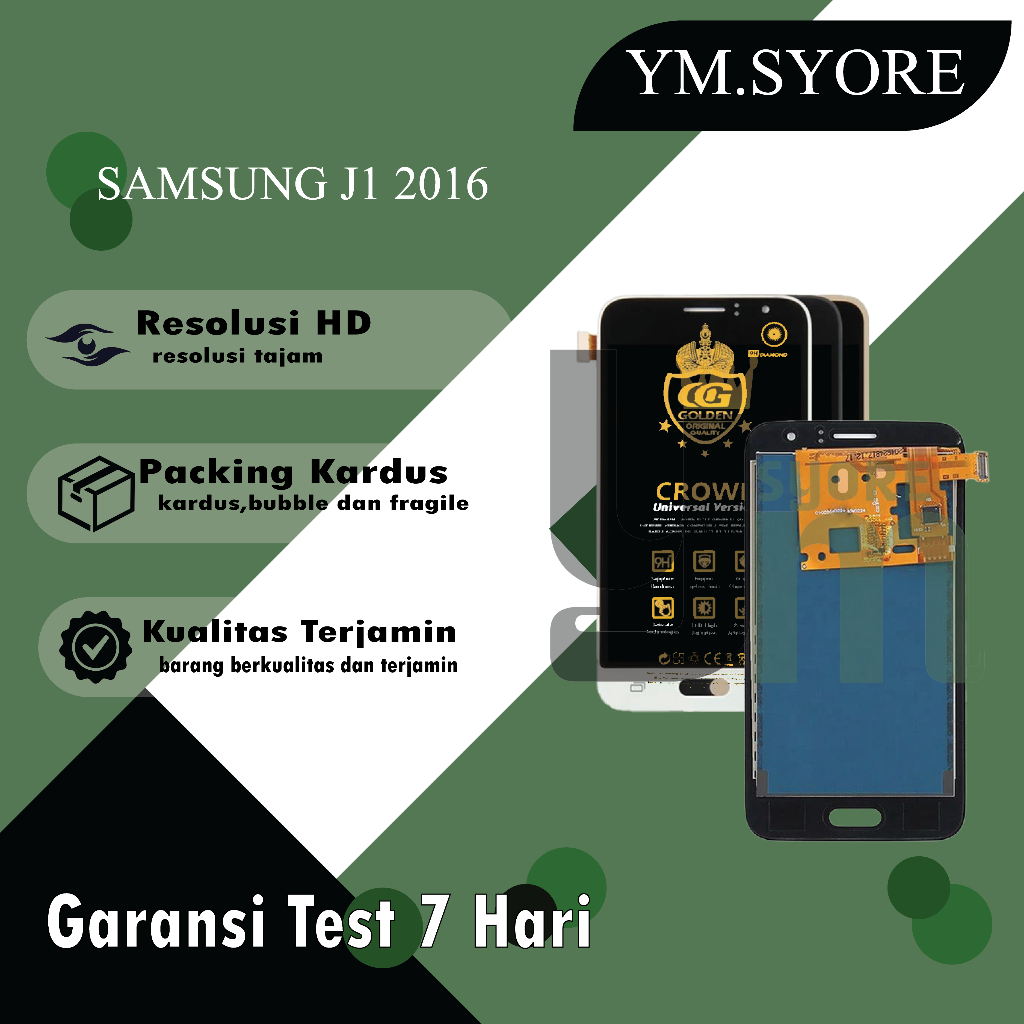 Jual LCD SAMSUNG J1 2016 / J120 TOUCHSCREEN FULLSET COMPLETE ORIGINAL ...