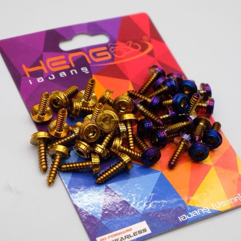 Jual baut body model ulir heng blue gold harga satuan/1biji | Shopee ...