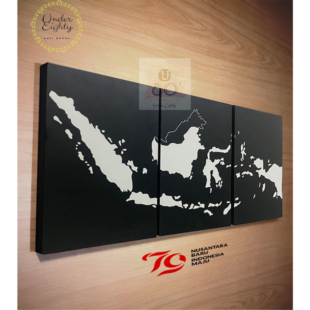 Jual Pajangan Dinding Tebal Walldecor Peta Indonesia World Map ...