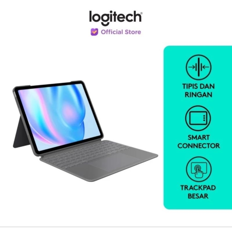 Jual LOGITECH Combo Touch Keyboard iPad Air 11 inch M2 4th 5th Gen ...