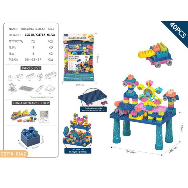 Jual MAINAN BUILDING BLOCKS TABLE SUSUN BALOK PUZZLE BRICKS DIY ...