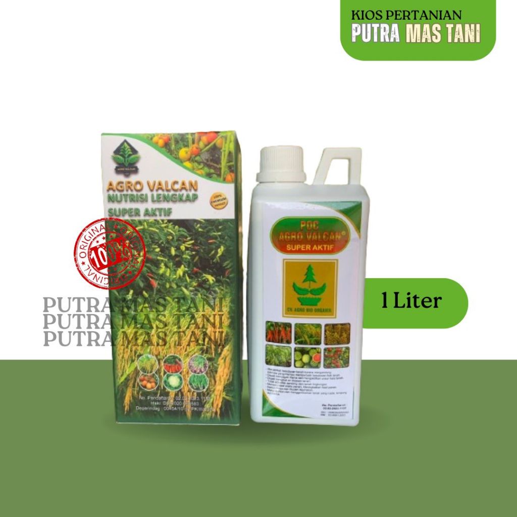 Jual Agro Valcan 1liter Pupuk Organik Nutrisi Super Aktif | Shopee Indonesia