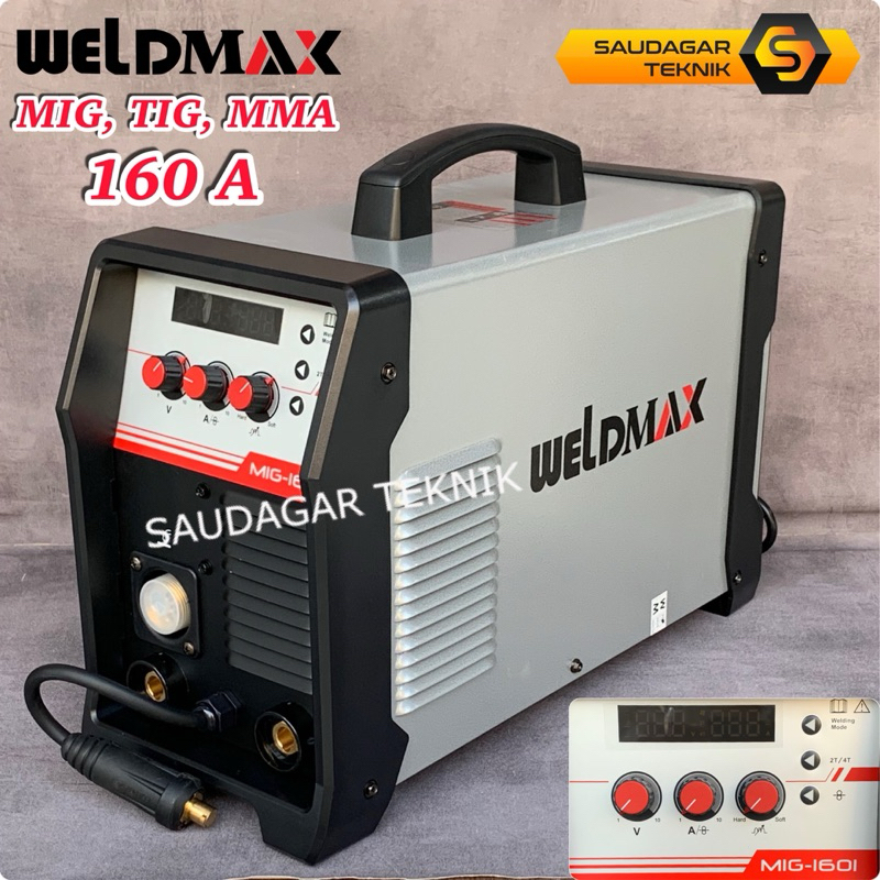 Jual WELDMAX MIG 160 Mesin Las MIG TIG MMA 160 A Trafo Inverter Las ...