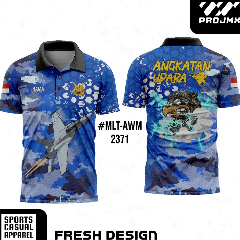 Jual PROJMX - KAOS JERSEY LENGAN PENDEK TNI AU ( BISA CUSTOM) | Shopee Indonesia