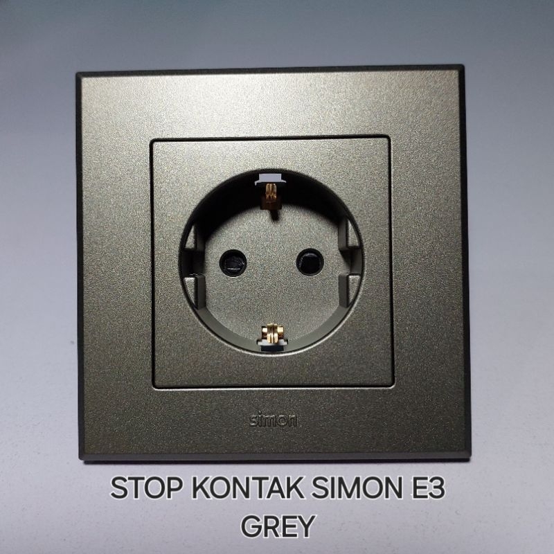 Jual STOP KONTAK SIMON E3 Warna Gray / BERKUALITAS / Safety / Simpel ...